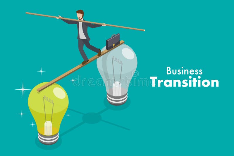 3D Isometric Flat Vector Conceptual Illustration of Business Transition ...
