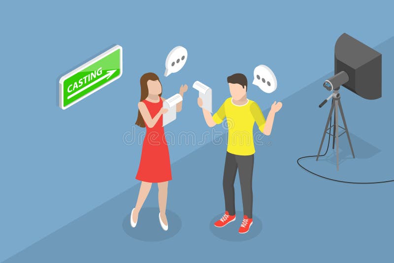 3D Isometric Flat Vector Conceptual Illustration of Casting Stock ...