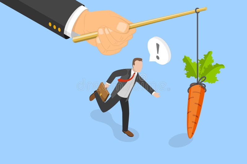 Donkey Chasing Carrot Sketch Vector Illustration Stock Vector ...