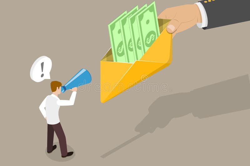 3D Isometric Flat Vector Conceptual Illustration of Corruption Stock ...