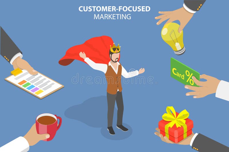 Customer-focused marketing stock vector. Illustration of focused - 13865127