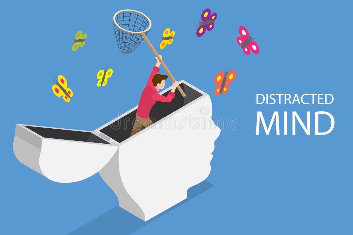Distracted Mind Stock Illustrations – 87 Distracted Mind Stock ...