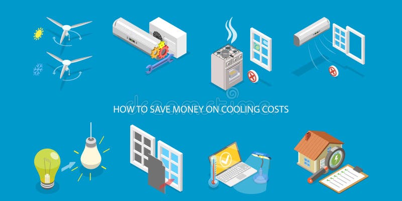 3D Isometric Flat Vector Conceptual Illustration of Energy Saving Tips ... 3D Isometric Flat Vector Conceptual Illustration of Energy Saving Tips ...