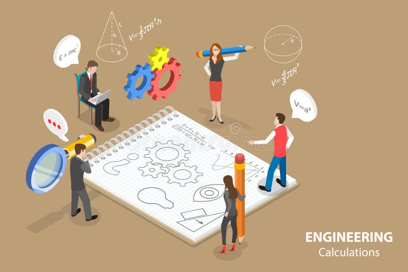 3D Isometric Flat Vector Conceptual Illustration of Engineering ...