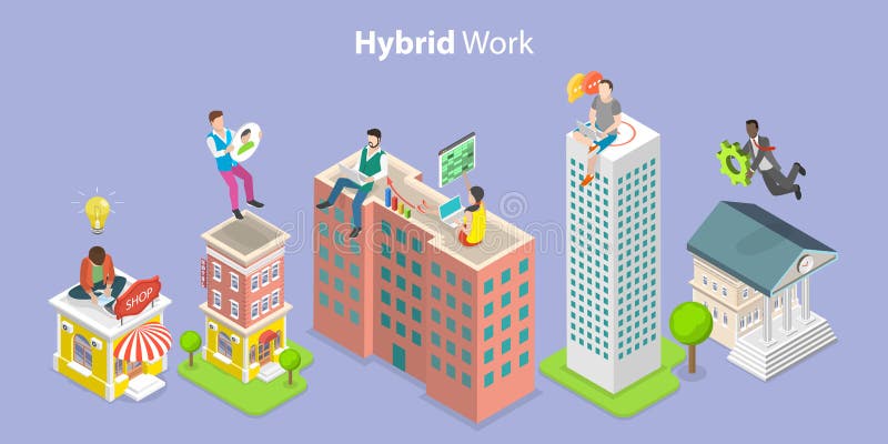 Hybrid Work Icon Office Stock Illustrations – 203 Hybrid Work Icon ...