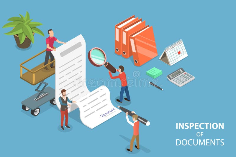 3D Isometric Flat Vector Conceptual Illustration of Inspection of ...