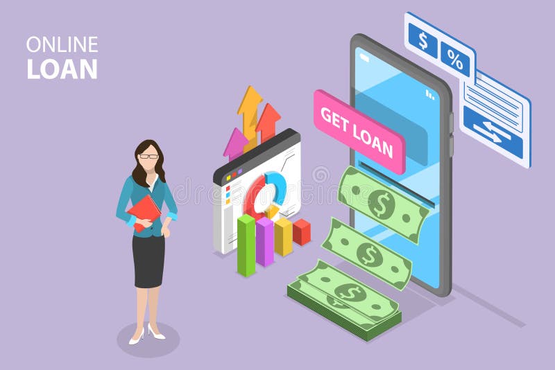 Money Making Process Isometric Concept. Stock Vector - Illustration of ...