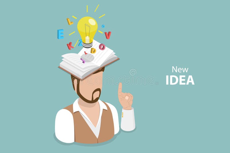 3D Isometric Flat Vector Conceptual Illustration of New Innovative Idea ...