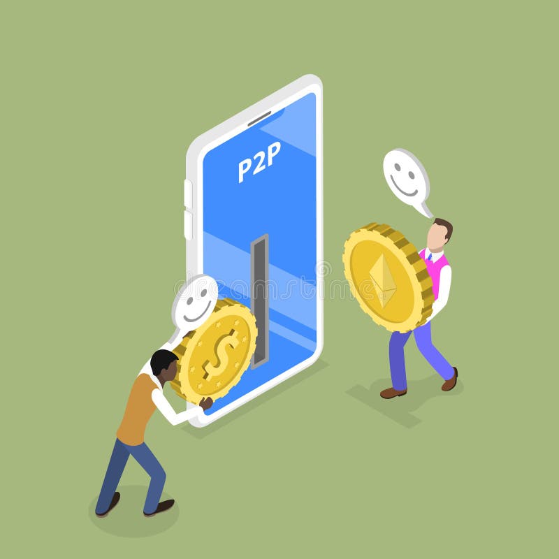 3D Isometric Flat Vector Conceptual Illustration of P2P Stock Vector ...
