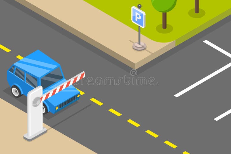 Isometric Boom Gate Stock Illustrations – 12 Isometric Boom Gate Stock ...