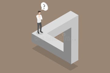 Isometric Impossible Penrose Triangle Stock Illustrations – 90 ...