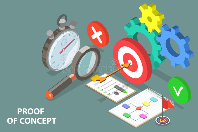 Proof of Concept Icon Isolated on White Background Stock Vector ...