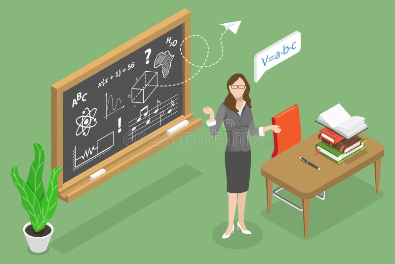 3D Isometric Flat Vector Conceptual Illustration of School Lesson Stock ...