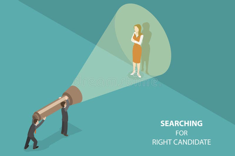 3D Isometric Flat Vector Conceptual Illustration of Searching for Right ...