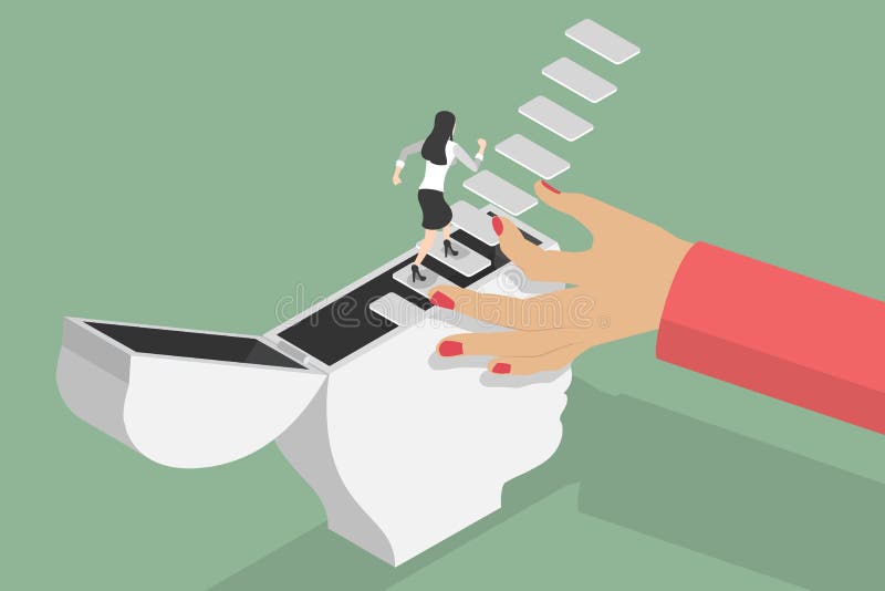 3D Isometric Flat Vector Conceptual Illustration of Self-Motivation ...