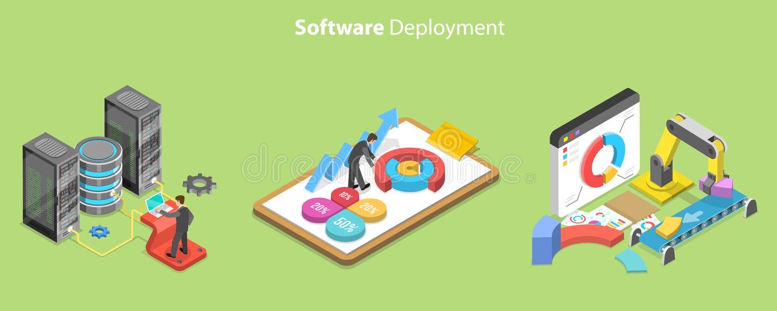 Software Deployment Concept Stock Illustration - Illustration of ...