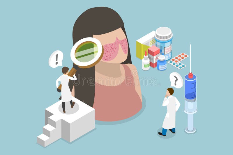 3D Isometric Flat Vector Conceptual Illustration of Systemic Lupus ...