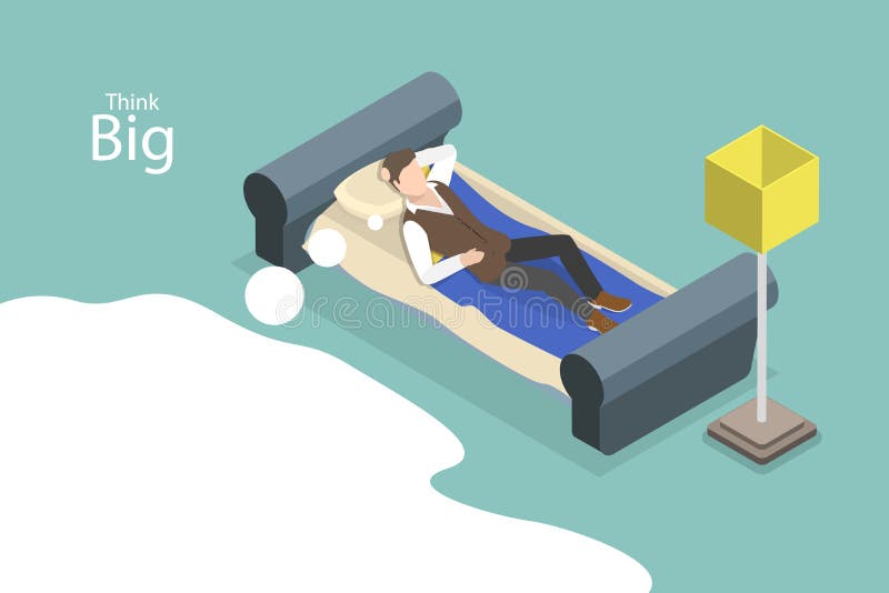 3D Isometric Flat Vector Conceptual Illustration of Think Big Stock ...