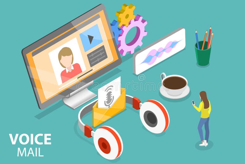 Voice-mail logo design stock vector. Illustration of element - 17845593