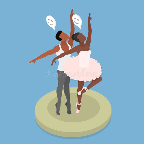 3D Isometric Flat Vector Illustration of Academic Choreography Stock ...