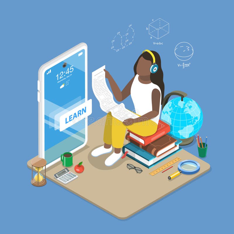 3D Isometric Flat Vector Illustration of Academic Education Process Stock Vector - Illustration ...