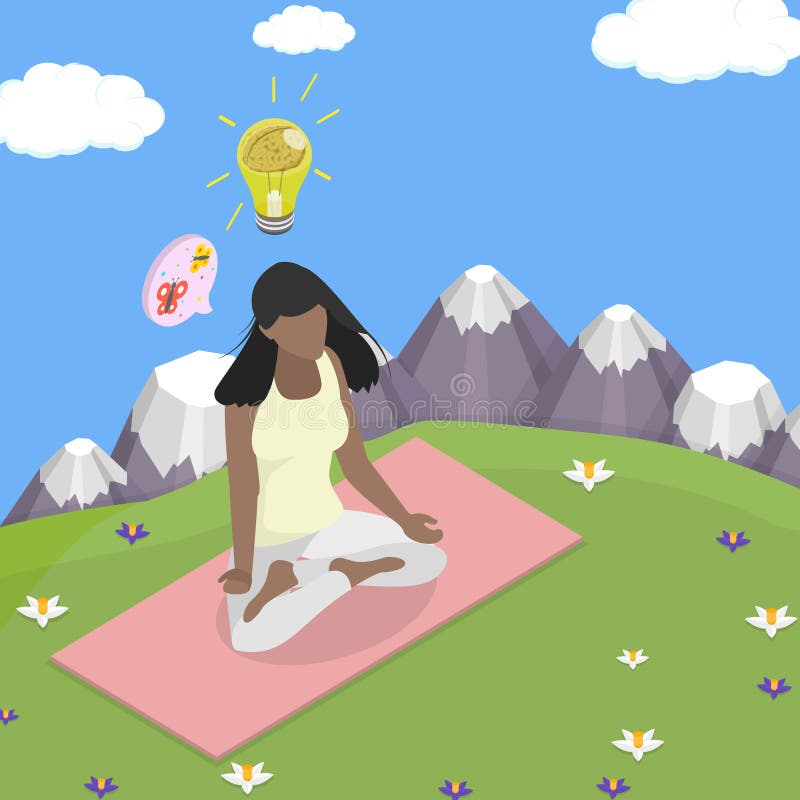 3D Isometric Flat Vector Illustration of Achieving Balance and Harmony ...