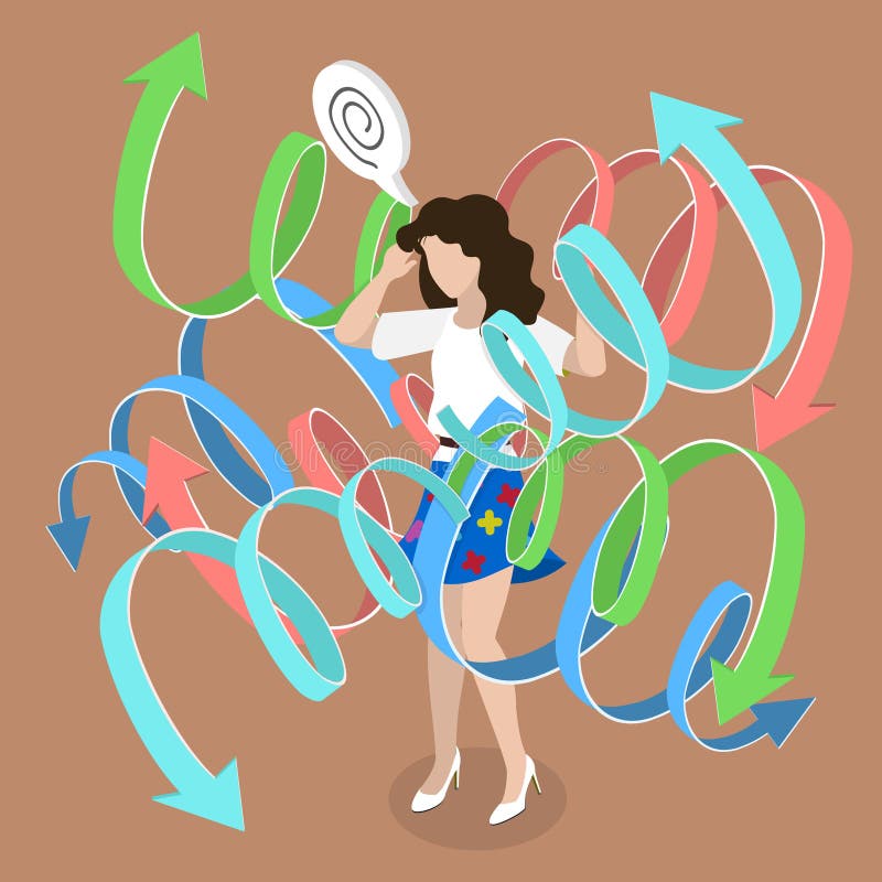 3D Isometric Flat Vector Illustration of ADHD Stock Vector ...