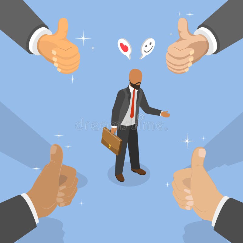 3D Isometric Flat Vector Illustration of Appreciation for Good Work ...