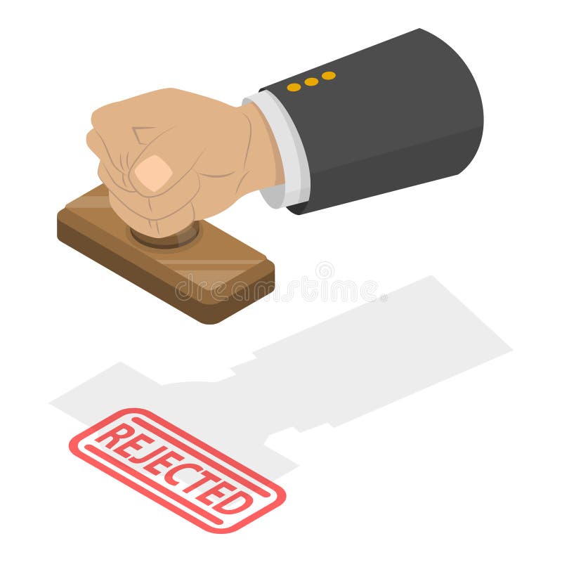 3D Isometric Flat Vector Illustration of Approved and Rejection Stamps ...