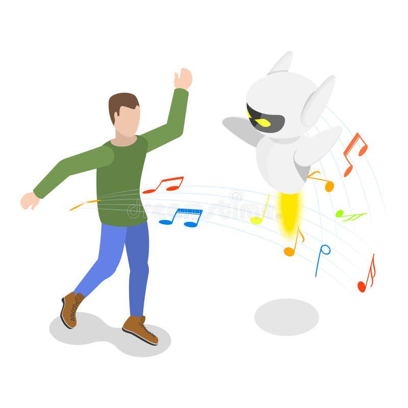 3D Isometric Flat Vector Illustration of Artificial Intelligence ...