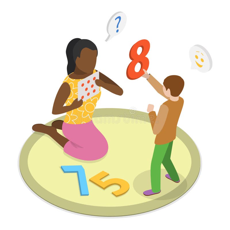 3D Isometric Flat Vector Illustration of Autism Treatment. Item 2 Stock ...