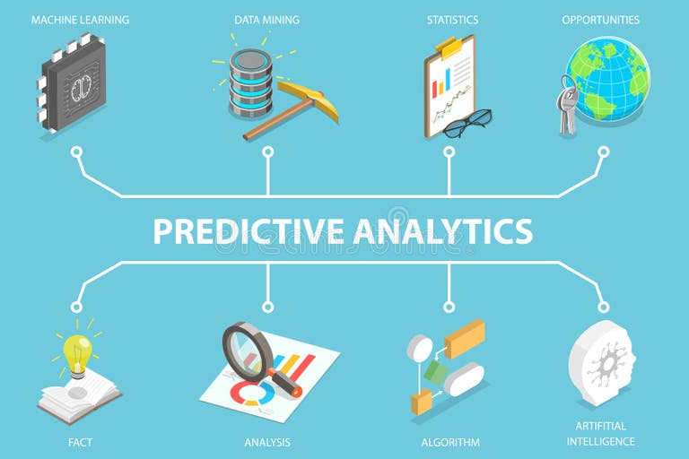 3D Isometric Flat Vector Illustration of Big Data Analysis Stock Illustration - Illustration of ...