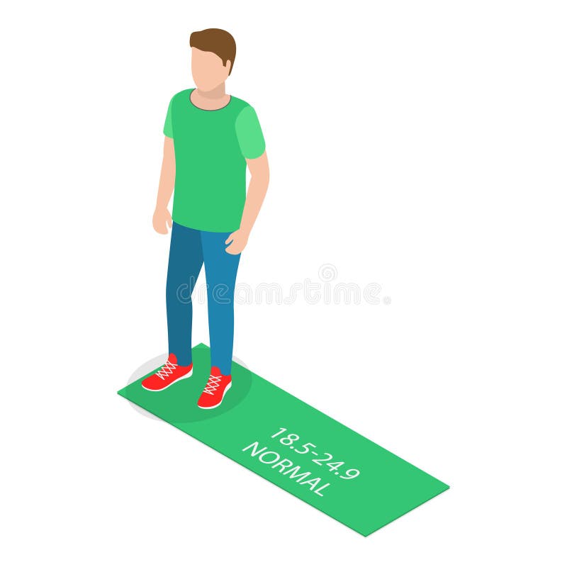 3D Isometric Flat Vector Illustration of Body Mass Index. Item 4 Stock ...