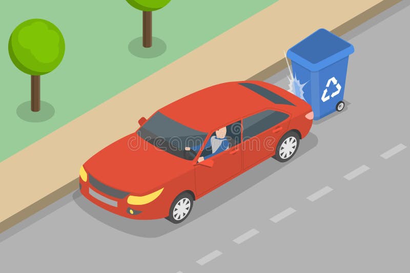 3D Isometric Flat Vector Illustration of Car Driving Tips Stock ...