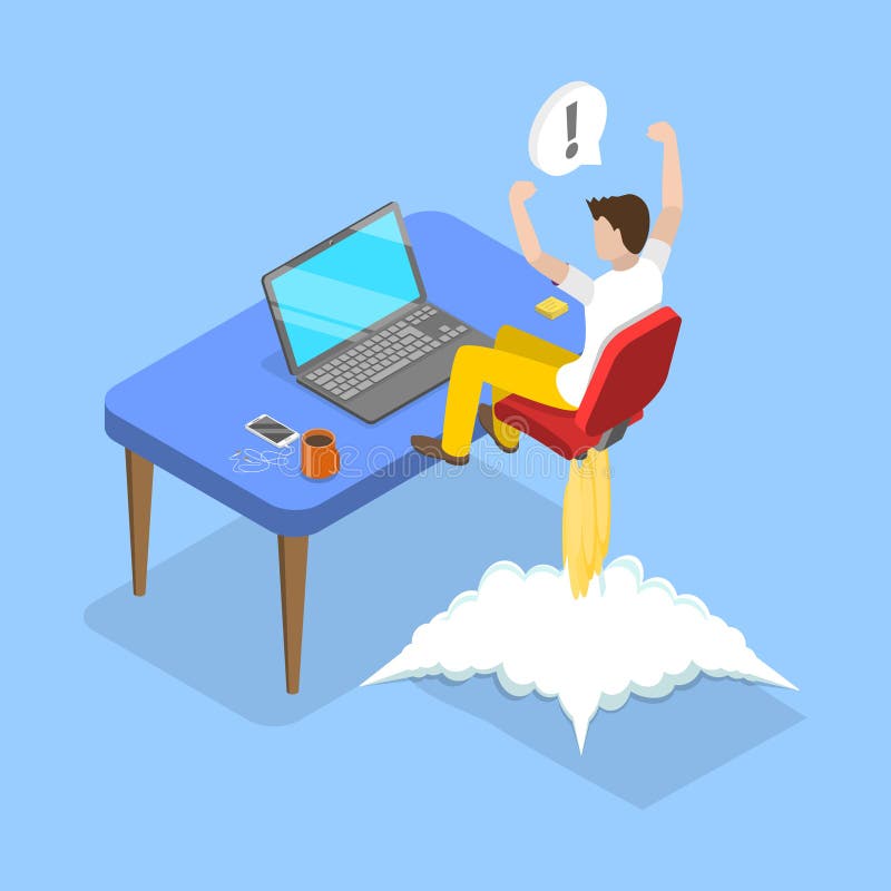 3D Isometric Flat Vector Illustration of Career Development Stock ...