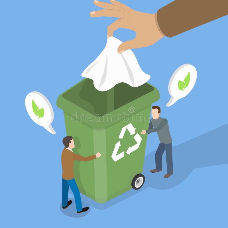 3D Isometric Flat Vector Illustration of Caring for Nature Stock Vector ...