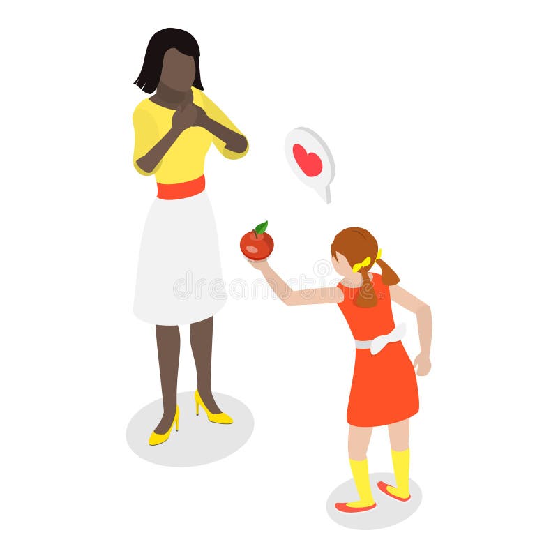 3D Isometric Flat Vector Illustration of Child Behavior. Item 3 Stock ...