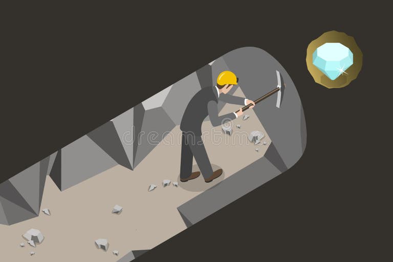 3D Isometric Flat Vector Illustration of Close To the Goal Stock Vector ...