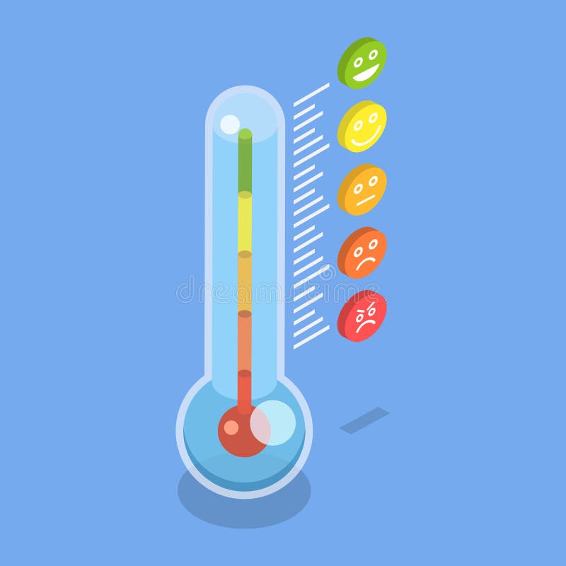3D Isometric Flat Vector Illustration of Color Scale of Mood Stock ...