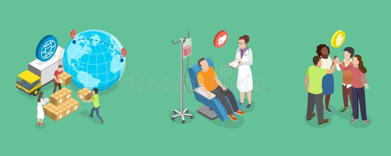 3D Isometric Flat Vector Illustration of Community Service Stock Vector ...