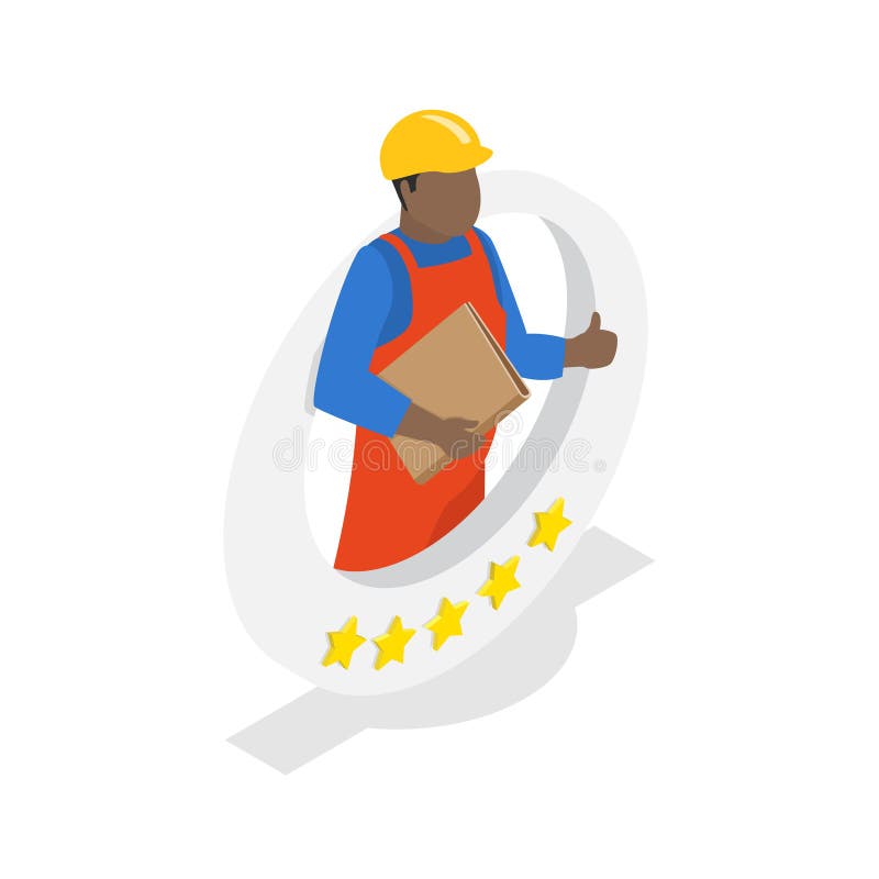 3D Isometric Flat Vector Illustration of Contractor Rating. Item 1 ...