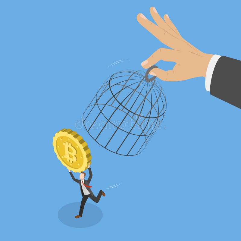 3D Isometric Flat Vector Illustration of Cryptocurrency Regulation ...