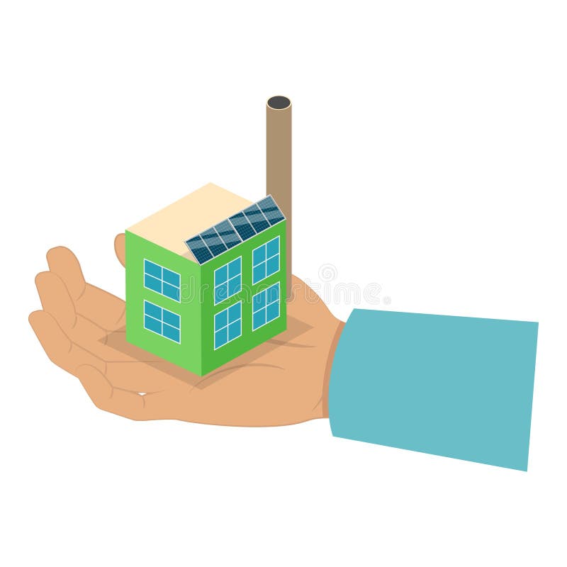 3D Isometric Flat Vector Illustration of Decarbonisation and ...