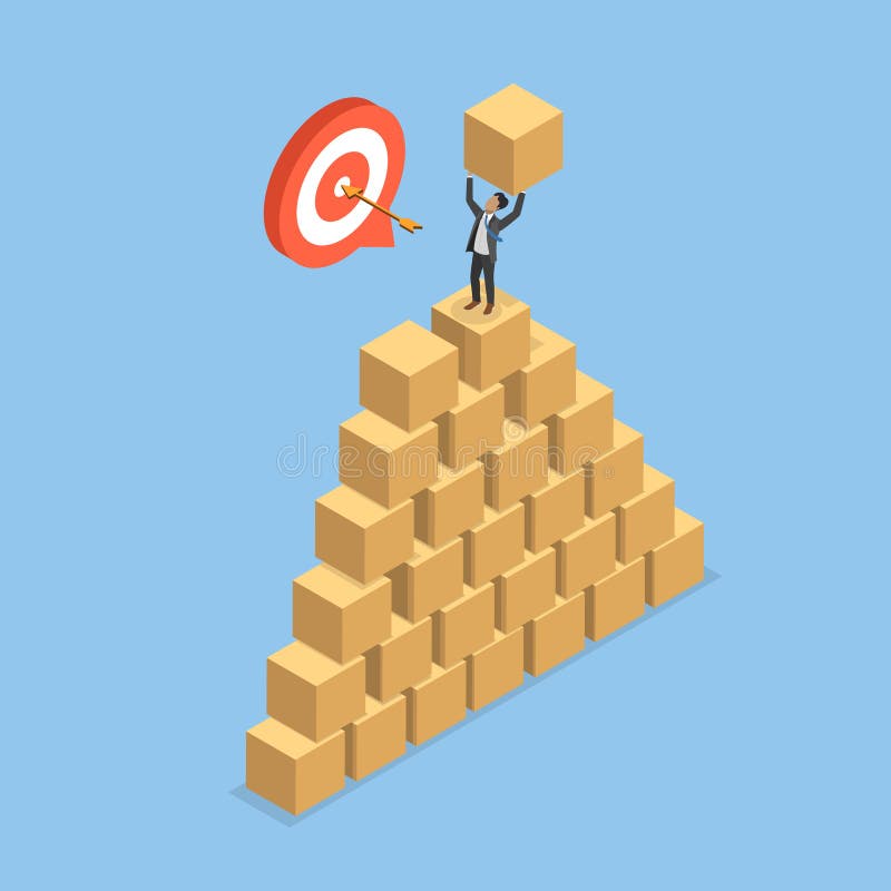 3D Isometric Flat Vector Illustration of Developing Business Plan Stock ...