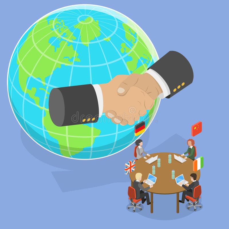 3D Isometric Flat Vector Illustration of Diplomacy Stock Illustration ...