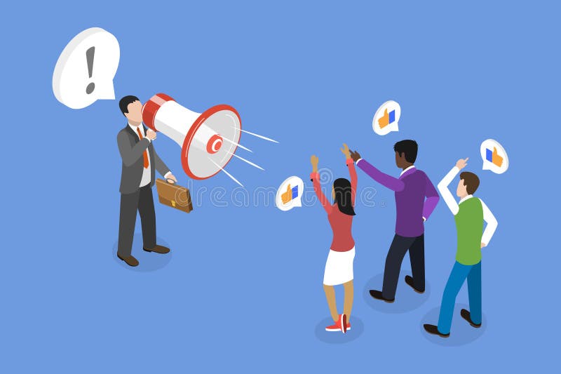 3D Isometric Flat Vector Illustration of Effective Communication Stock ...