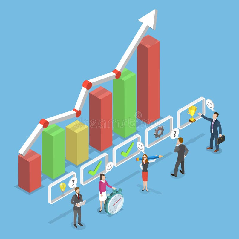 3D Isometric Flat Vector Illustration of Effective Timeline Management Stock Vector ...