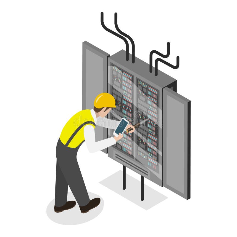 3D Isometric Flat Vector Illustration of Electrical Utility Delivery ...