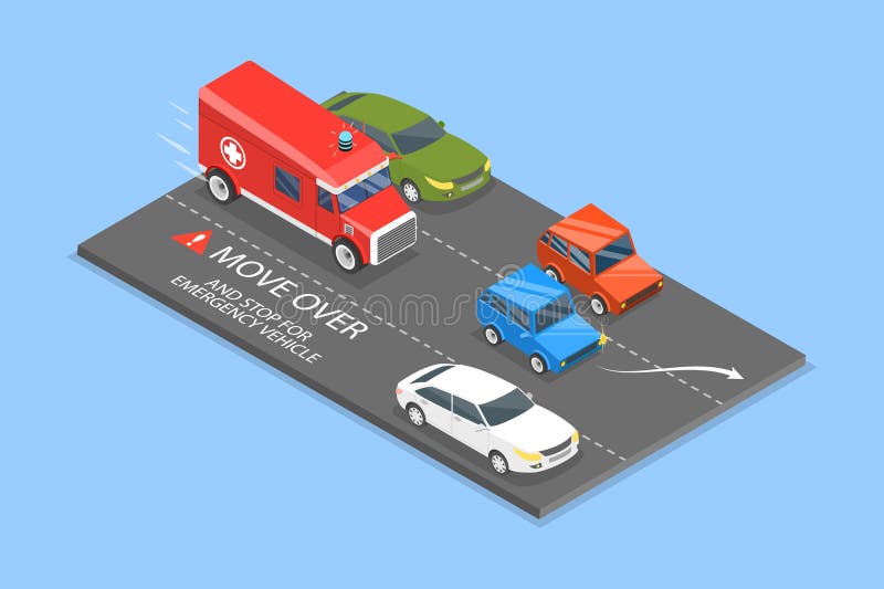 3D Isometric Flat Vector Illustration of Emergency Vehicle Stock ...