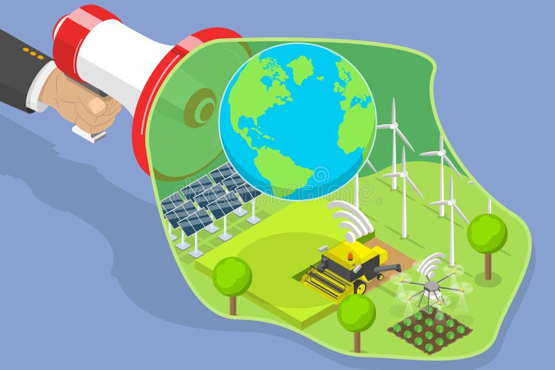 3D Isometric Flat Vector Illustration of Environmental and Ecology Care ...